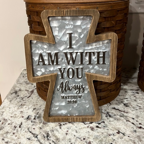 Accents | Wood And Tin Cross | Poshmark